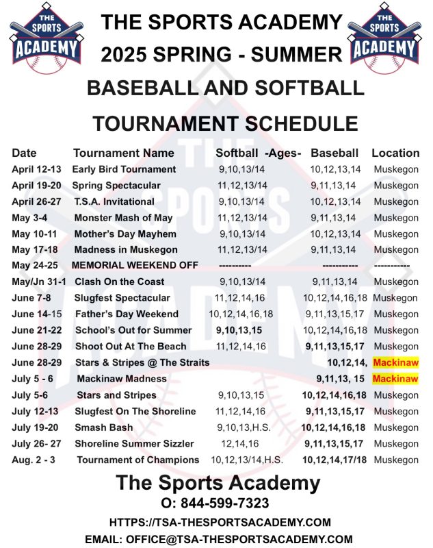 Baseball Tournament Info - TSA | The Sports Academy