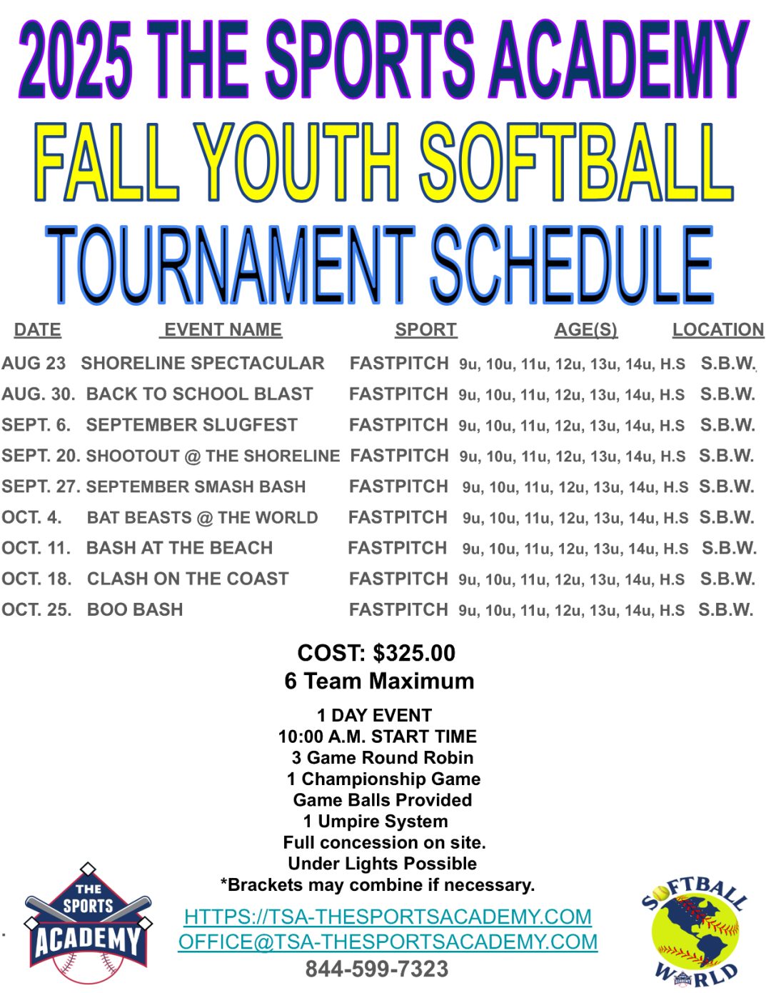 Fall Ball Softball Tournaments - TSA